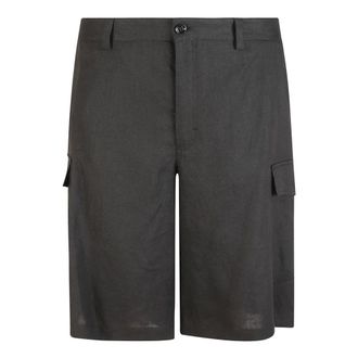 Dolce & Gabbana Leinen Cargo Shorts - - Shorts - Herren - Schwarzk - L
