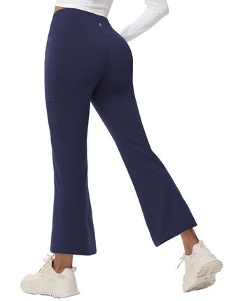 Baleaf Damen Wanderhose Wasserabweisend Outdoorhose Winddicht Thermo Hose Schlaghose Trekkinghose mit Taschen Winter Marineblau XXL