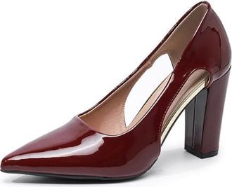 Generic Escarpins habill&eacute;s &agrave; bout pointu avec d&eacute;coupe lat&eacute;rale pour femme - Escarpins habill&eacute;s pour &eacute;v&eacute;nements daffaires, f&ecirc;tes, formels, rouge vin, 40.5 EU