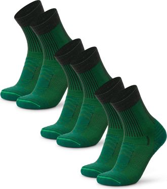 Danish Endurance Leichte Merino Wolle Wandersocken, Sommer Wollsocken, Unisex, f&uuml;r Herren & Damen, 3 & 5 Paar, Gr&uuml;n, 43-47