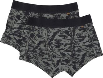 Alpha Industries Graphic AOP Boxer 2er-Pack - - Underwear - Herren - Gr&uuml;n - XL