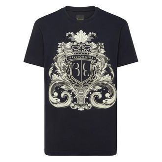 Billionaire Boys Club Homme, Tops, Bleu, Taille: XL T-Shirt Col Rond Baroque