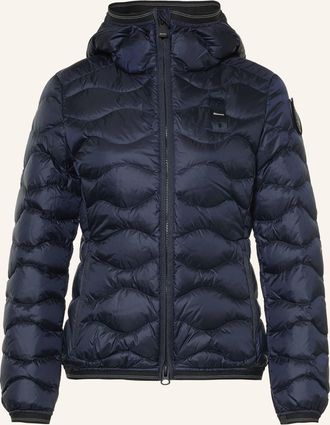 Blauer Daunenjacke Camelia Mit Schmucksteinen blau