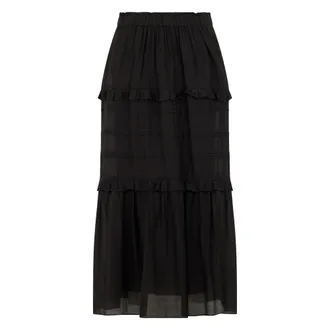 Isabel Marant Ger&uuml;schter langer Rock - - Skirts - Damen - Schwarzk - XS