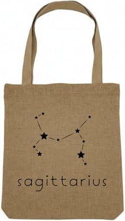 Fabulous Sac Shopping Tote Bag Aspect Lin - Sagittarius Sign Astrology Star Divination Constellation Minimalist - Sac de Courses Toile Epaisse 360g Beige Natur