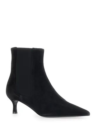 Pollini Womens Ankle Boots Suede Black