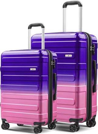 Tolino Handgep&auml;ck, Gep&auml;ck, Hardside mit Rollen, von Fluggesellschaften zugelassenes TSA-Schloss, PC + ABS, leichte Handgep&auml;ckkoffer f&uuml;r Damen, Magie, 2 Sets(