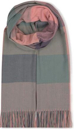 Malito more than fashion Malito - &Eacute;charpe tendance pour femme - &Eacute;charpe douce en viscose et coton m&eacute;lang&eacute; - Longue &eacute;charpe dhiver au design &agrave; carreaux S602, Menthe &agrave; carreaux,