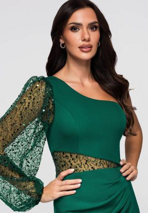 Ombre Abendkleid Elegantes Abendkleid mit One-Shoulder-Design Asymmetrischer Schnitt mit One-Shoulder-Tr&auml;ger
