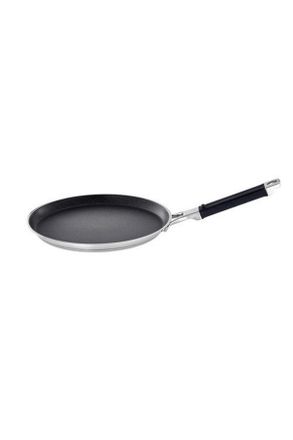 Rösle Crepespfanne Silence Pro, Schwarz, Edelstahl, Metall, rund, antihaftbeschichtet, geschmacksneutral, Kochen, Pfannen, Crepespfannen