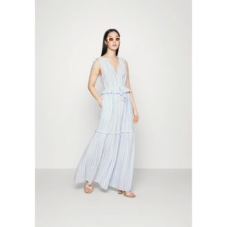 Riani Femme, Robes, Bleu, Taille: 42 FR Long dress with stripe pattern