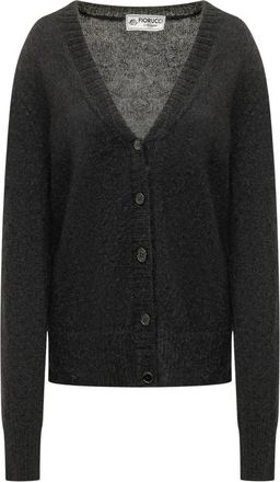 Fiorucci Lip Button Cardigan - - Knitwear - Damen - Schwarzk - S