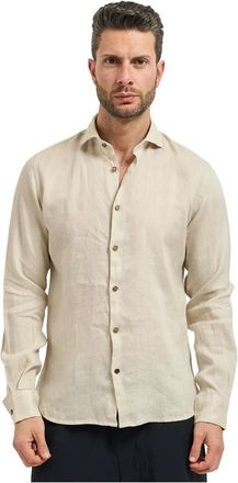 Yes-Zee YES Zee, Homme, Chemises, Beige, Taille: M Linen Shirt