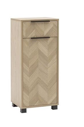 Schildmeyer Highboard Piazza 160386, Eiche hell Dekor/Fischgr&auml;ten Dekor, 40,3 x 33 x 90,9 cm