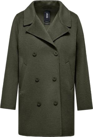 Bomboogie Femme, Manteaux, Vert, Taille: 44 FR Manteau crois&eacute; en laine double face