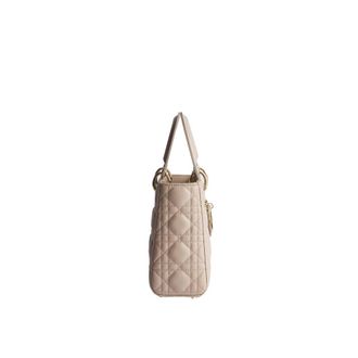 Dior Womens Beige Lamb Leather Shoulder Bag