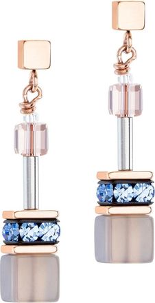 Coeur de Lion Ohrringe - GeoCUBE Iconic Precious Ohrringe - Gr. unisize - in Blau - f&uuml;r Damen