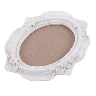 Cabilock TOKIDNY Oval Vintage Bilderrahmen Wei&szlig; 3D Wanddekoration Mehrfachfoto Pr&auml;sentation f&uuml;r Wohnzimmer und B&uuml;ro Kreativer Antiker Fotorahmen 12,5 X 8cm