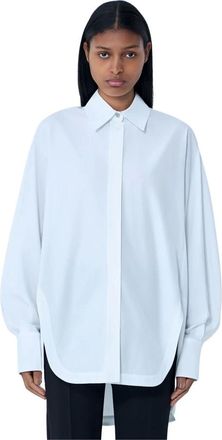 Sportmax Femme, Blouses et Chemises, Blanc, Taille: 36 FR Ovest Oversized Cotton Poplin Shirt