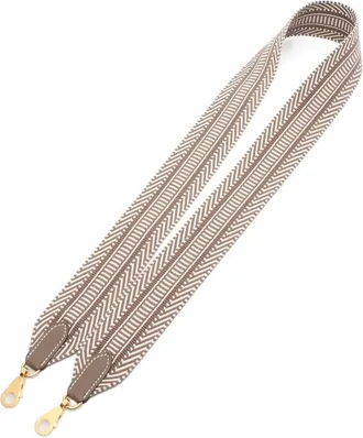 Hermès bride portée épaule Kaval en toile - Marron