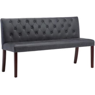 vidaXL Vidaxl - Sitzbank 148,5 cm Grau Wildleder-Optik