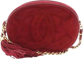 Chanel Sac bandouli&egrave;re en daim Pre-owned - Femme - Pre-owned - Rouge - Taille: ONE Size