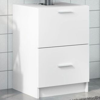 vidaXL Vidaxl - Armoire d&eacute;vier blanc 40x37x59 cm bois ding&eacute;nierie