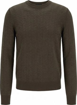 HUGO BOSS Pull en soie jacquard - Homme - Pulls - Brun - Taille: L