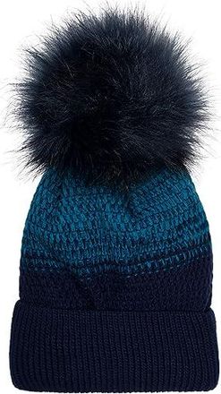 styleBREAKER Bonnet tricot&eacute; pour femme avec pompon d&eacute;grad&eacute; et doublure en polaire, bonnet dhiver avec pompon en fourrure, bonnet tricot&eacute; 04024205, taille unique