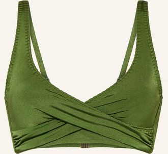 Watercult Watercult Bustier-Bikini-Top Crafted Essentials In Wickeloptik gruen