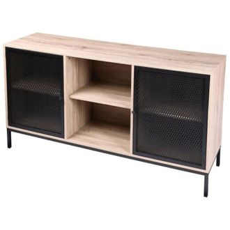 M&S Collection M&s - Buffet 2 portes 140x40x75 cm naturel et noir - tanami