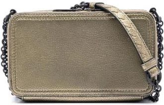 Bottega Veneta Sac bandouli&egrave;re en cuir m&eacute;tallis&eacute; pr&eacute;-poss&eacute;d&eacute; - Femme - Pre-owned - Jaune - Taille: ONE Size