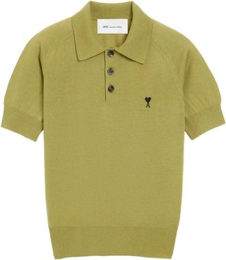 Ami Femme, Tops, Vert, Taille: 40 FR Polo Ami De Coeur