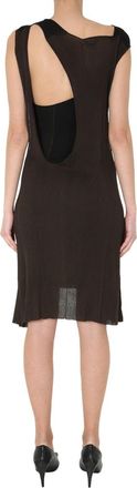Bottega Veneta Cotton-Silk Blend Midi Dress - Brown