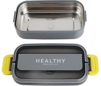 Generic Taidda Bo&icirc;te &agrave; D&eacute;jeuner &eacute;tanche en Acier Inoxydable avec Compartiments S&eacute;par&eacute;s pour Bureau, &eacute;cole, R&eacute;cipient Alimentaire Passe au -ondes pour &eacute;tudiant