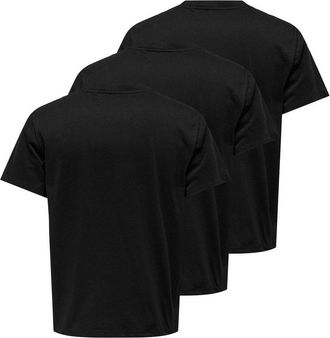 Only & Sons Rundhalsshirt ONSJEFF REG SS TEE 3-PACK OTL (Packung, 3-tlg)
