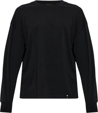 Palm Angels Langarm-T-Shirt aus Baumwolle - - Tops - Herren - Schwarzk - S