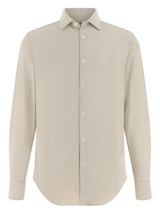 Boggi Milano tokyo-collar slim shirt - Nude