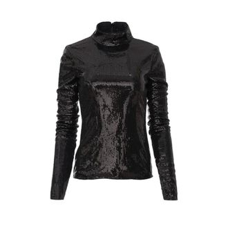 Karl Lagerfeld Femme, Tops, Noir, Taille: 36 FR Top &agrave; sequins
