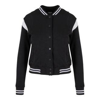 Urban Classics College Sweatjacke f&uuml;r Damen (Schwarz/Wei&szlig;)