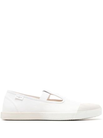 Maison Margiela baskets On The Deck Tabi en toile - Blanc
