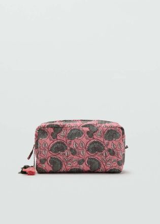 Mango Sac cosm&eacute;tique &agrave; fleurs rose - Femme - Taille unique - MANGO