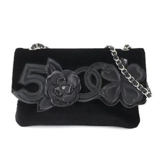 Chanel Pre-owned Velour Umh&auml;ngetasche - - Pre-owned - Damen - Schwarzk - ONE SIZE