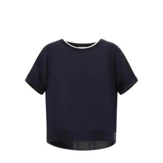 Herno Glam Strick-T-Shirt - - Tops - Damen - Blau - M