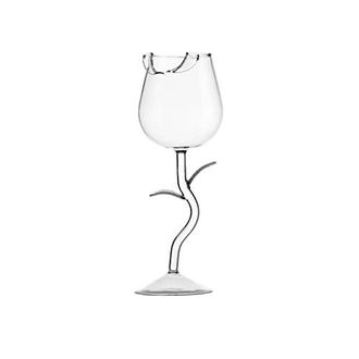 Generic HEEPDD &eacute;l&eacute;gante Tasse &agrave; Vin de Mod&eacute;lisation 3D Verre &agrave; Vin de Fleur de Rose, Verre Cocktail Haute Teneur en Borosilicate pour Bar de F&ecirc;te, Restaurant,
