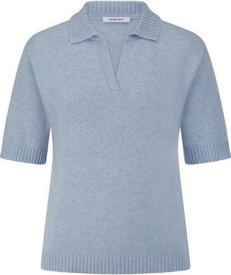 Peter Hahn Pullover Polokragen Peter Hahn blau