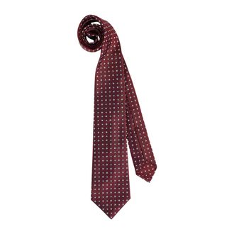 Kiton Homme, Accessoires, Brun, Taille: ONE Size Cravate en soie &agrave; motifs