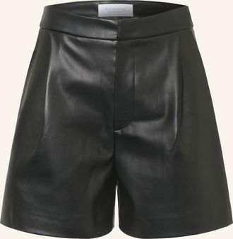 Rich & Royal Shorts In Lederoptik schwarz