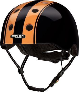 Melon Fahrradhelm »Double Orange Black« für Damen, Herren und Kinder | Leichter & sicherer urbaner Cityhelm mit Magnetverschluss, individuell anpassbar in s