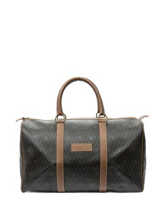 Dior valise Boston &agrave; motif alv&eacute;ol&eacute; - Marron